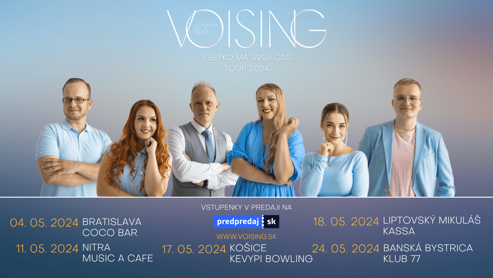 Čo koncert, to krst! Vokálna skupina Voising pokrstí nový album na ...